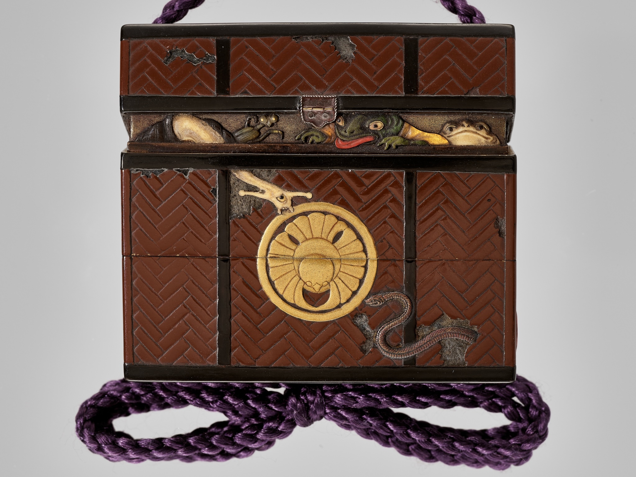 Ogawa Haritsu | RITSUO: A MASTERFUL AND RARE INLAID TWO-CASE INRO ...