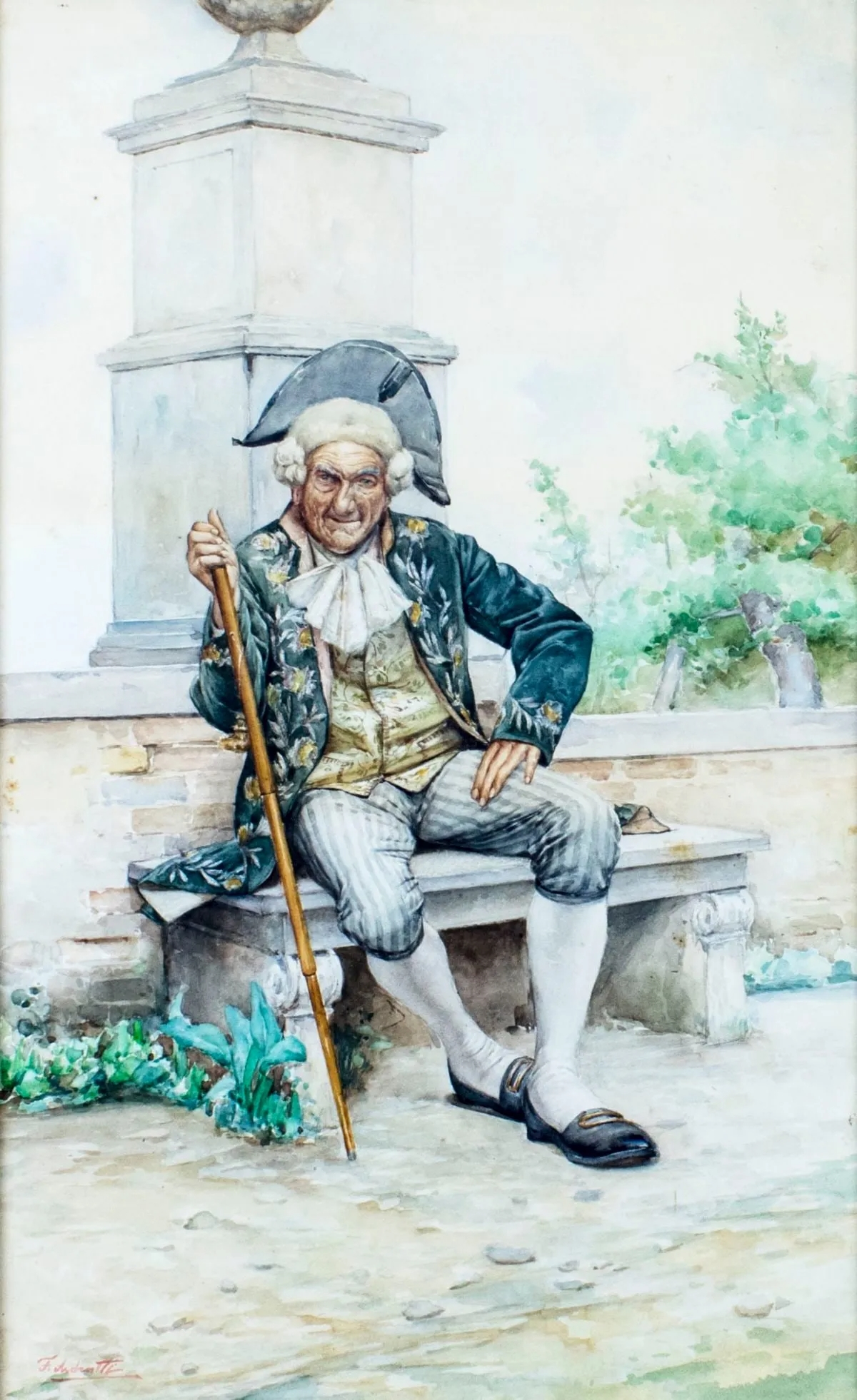 Federico Andreotti | A basket of flowers with an ornate box on a ledge ...