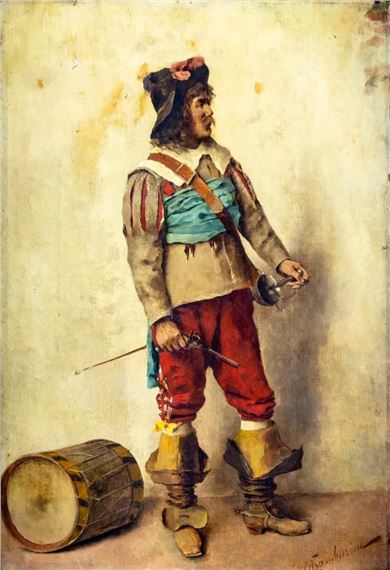 Arnaldo Casella Tamburini | Man with Rapier and Flintlock Pistol ...