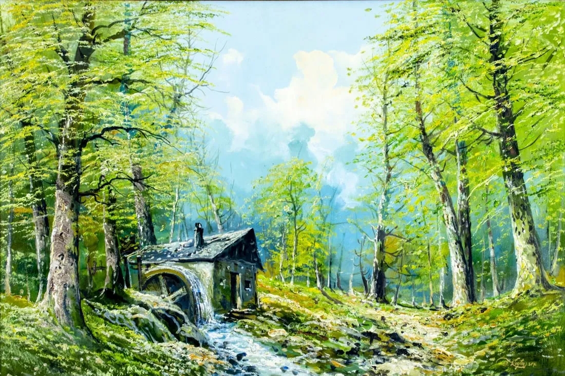 Josef Kugler | Watermill Landscape | MutualArt