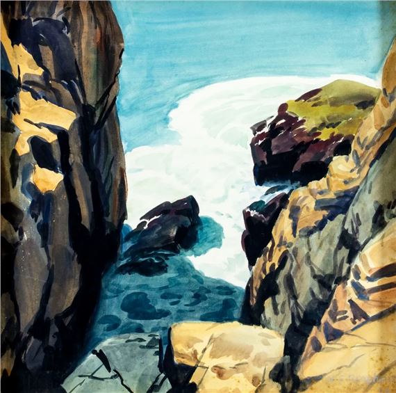 Noble Beacham | Rocky Coast (Circa 1920) | MutualArt