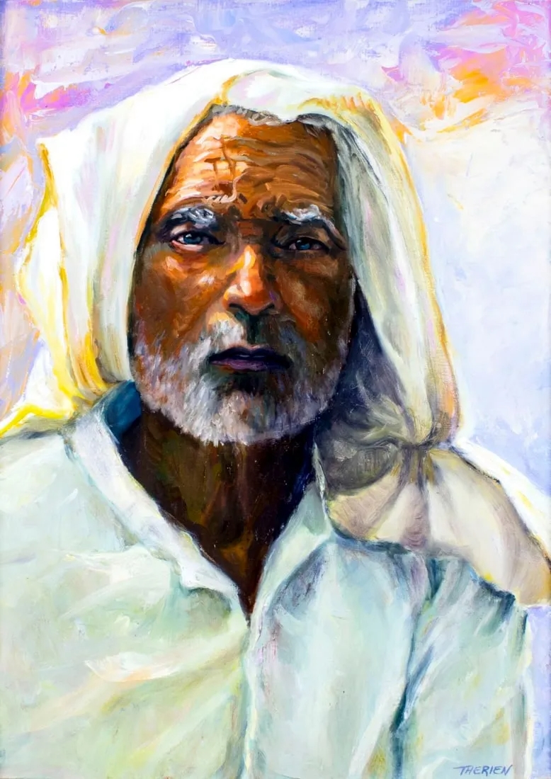 Joan Therien | Portrait of Oriental Man - Om | MutualArt