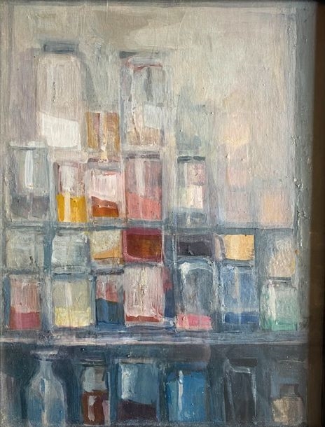 Jean Marc Besson | Etagère aux pots de couleurs | MutualArt