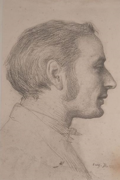 Eugene Burnand | Portrait masculin de profil | MutualArt