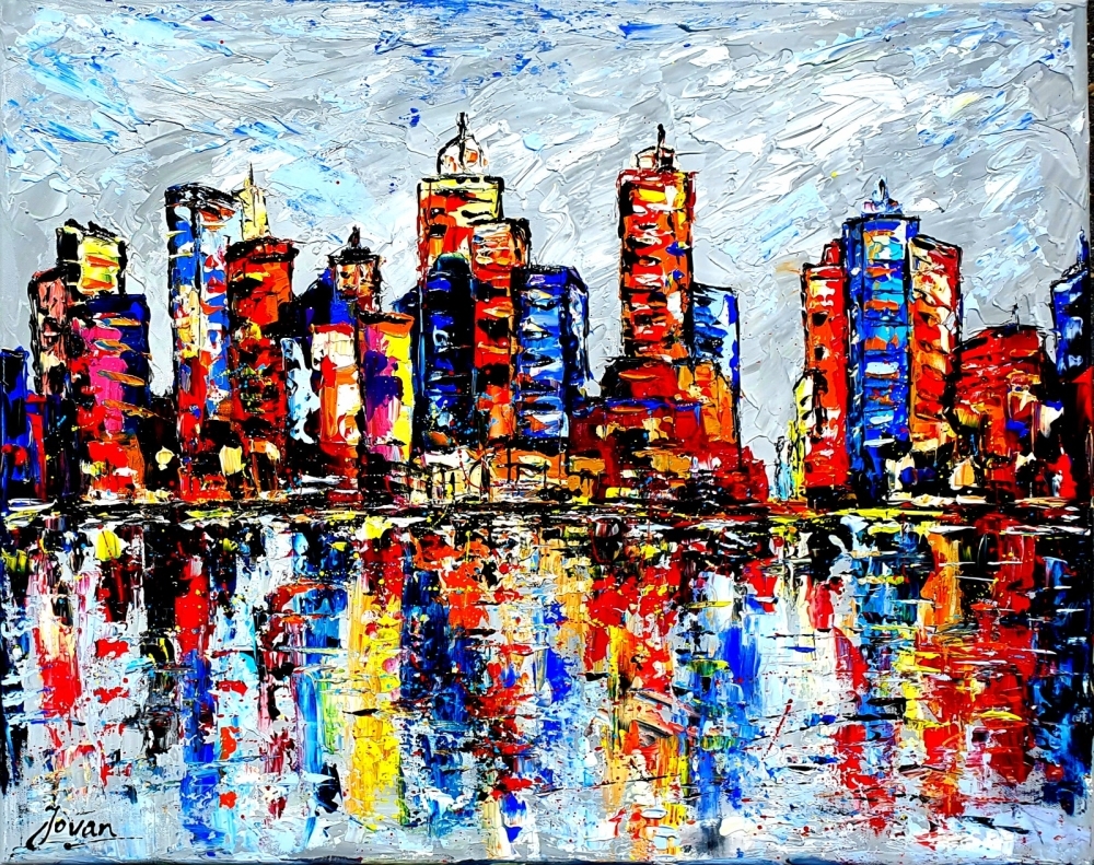 Jovan Srijemac | Abstract colors of Manhattan (2023) | MutualArt