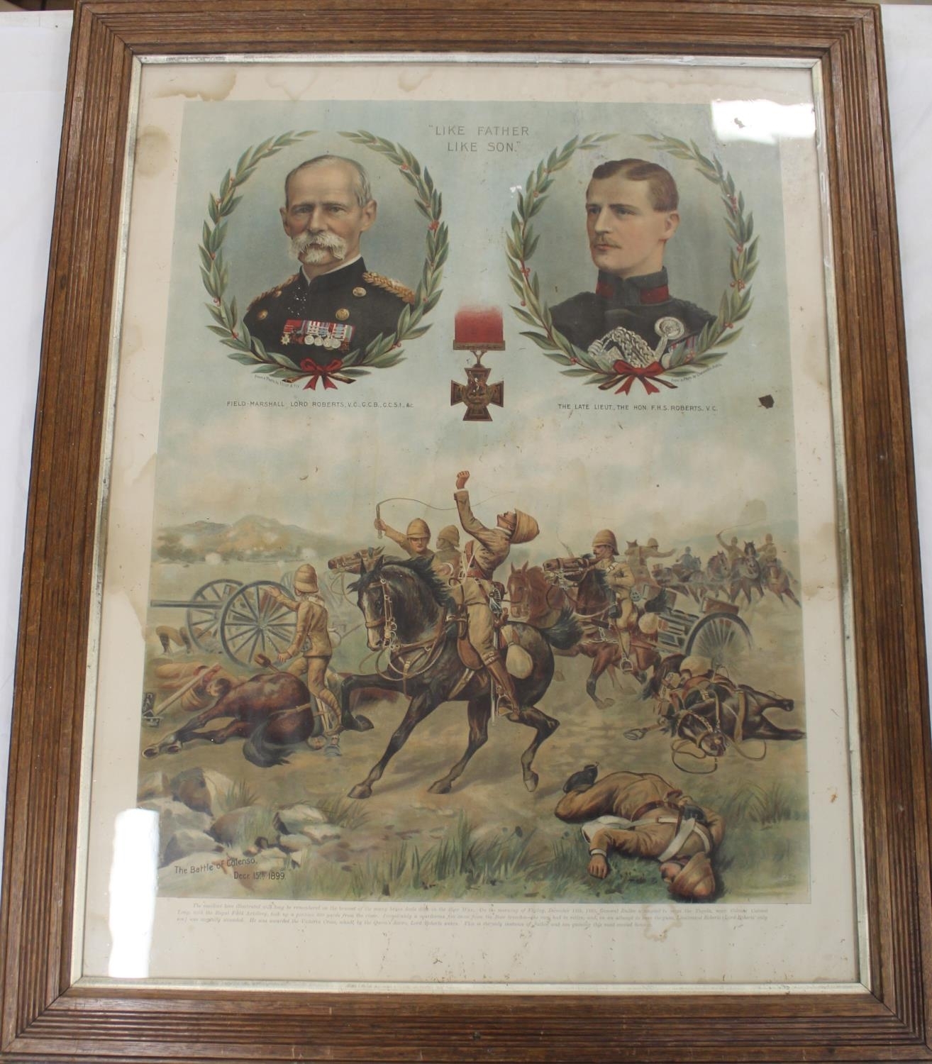 S. Roberts | Large Framed poster Depicting the Battle of Colenso th Dec ...
