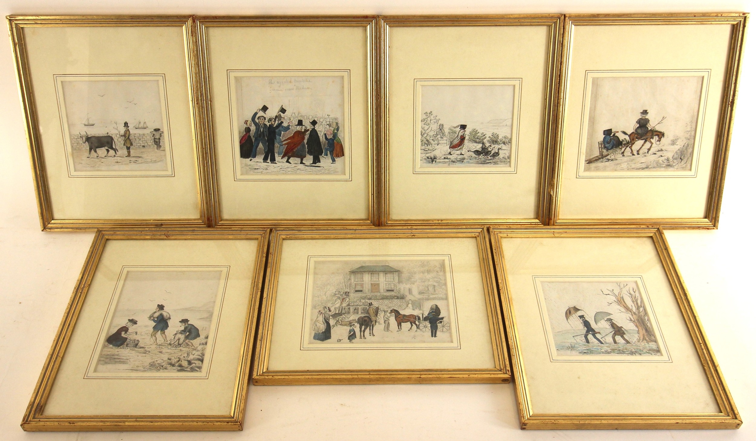 John Wilson Carmichael | Seven sketches depicting scenes of Welsh life ...