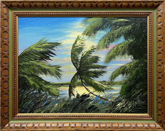 Martin Todd | TODD MARTIN FLORIDA ARTIST WINDSWEPT PALMS | MutualArt
