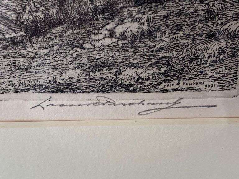 Leon Rene Pescheret | Leon Pescheret Woods Hole Cape Cod Etching on ...