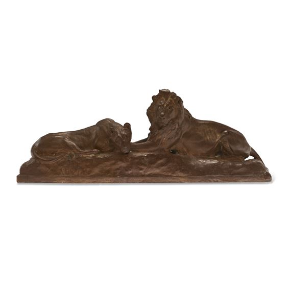 Anna Vaughn Hyatt Huntington | Lion and Lioness | MutualArt