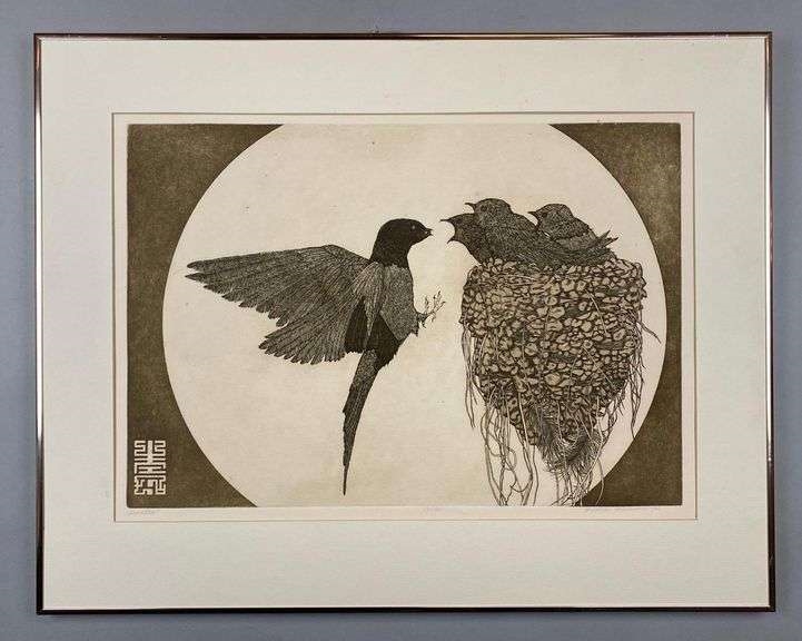 Bethia Brehmer | 1976 Bethia Brehmer Swallow Limited Edition Etching on Paper | MutualArt