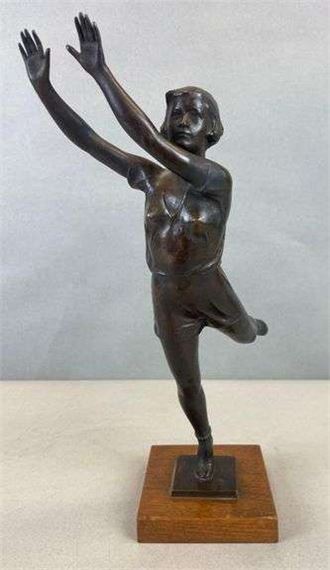 Emory P. Seidel | b. 1881) Art Deco Bronze Sculpture Woman Dancing ...