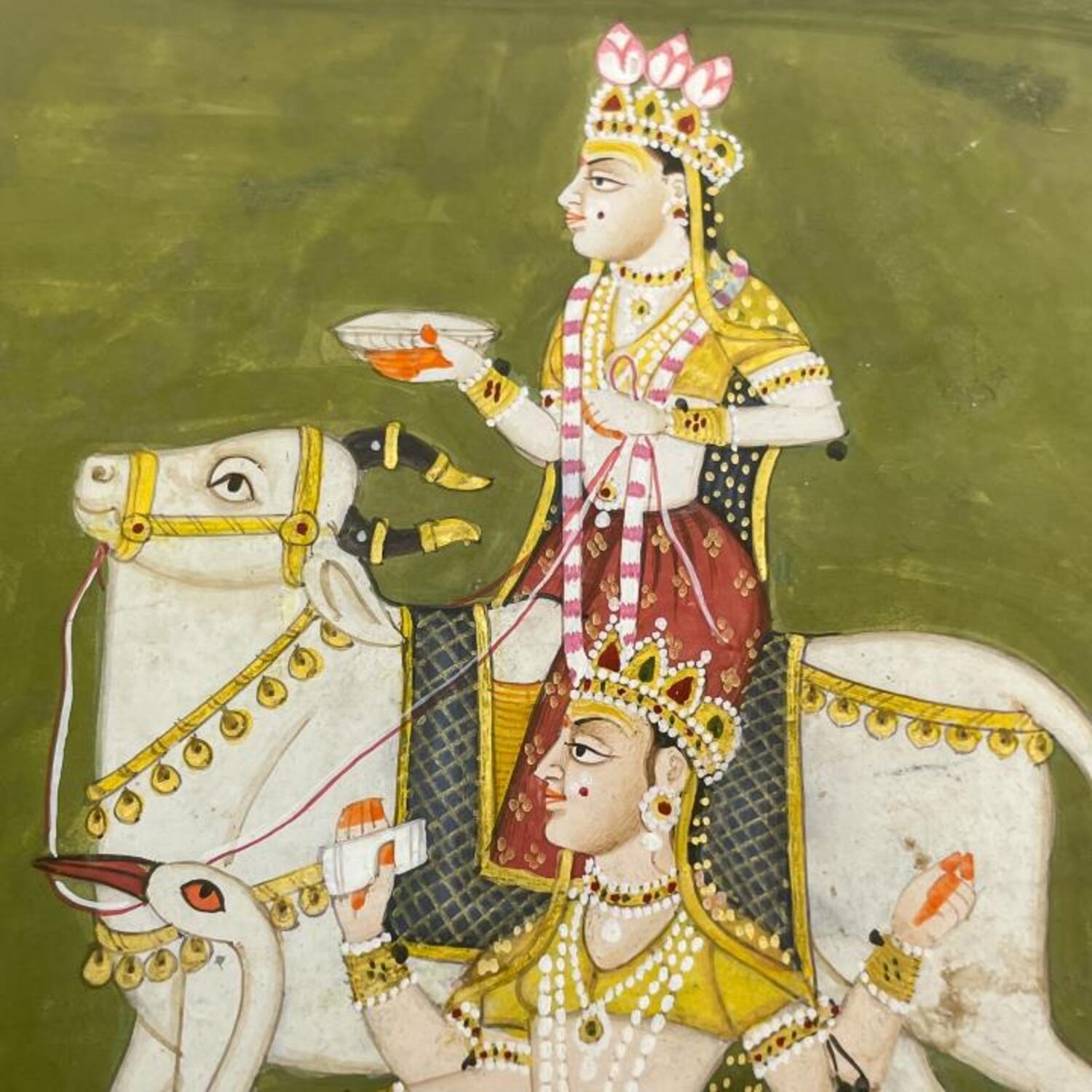 Pahari School | Indian Miniature Watercolor Painting | MutualArt
