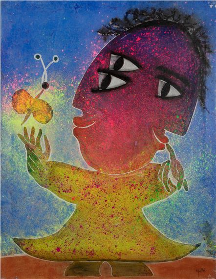 Juan García Ripollés | Untitled (Figure with Butterfly) | MutualArt