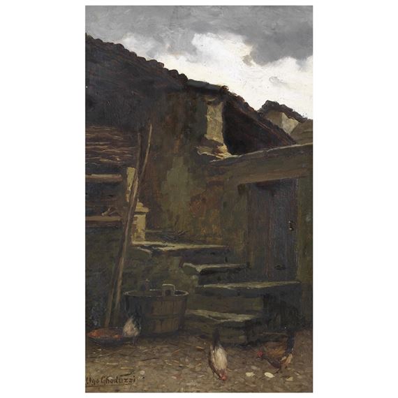 Ugo Gheduzzi | GLYMPSE WITH CHICKENS | MutualArt