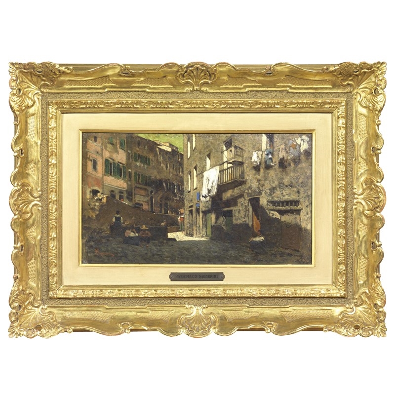 Telemaco Signorini | POPULAR DISTRICT OF RIOMAGGIORE | MutualArt