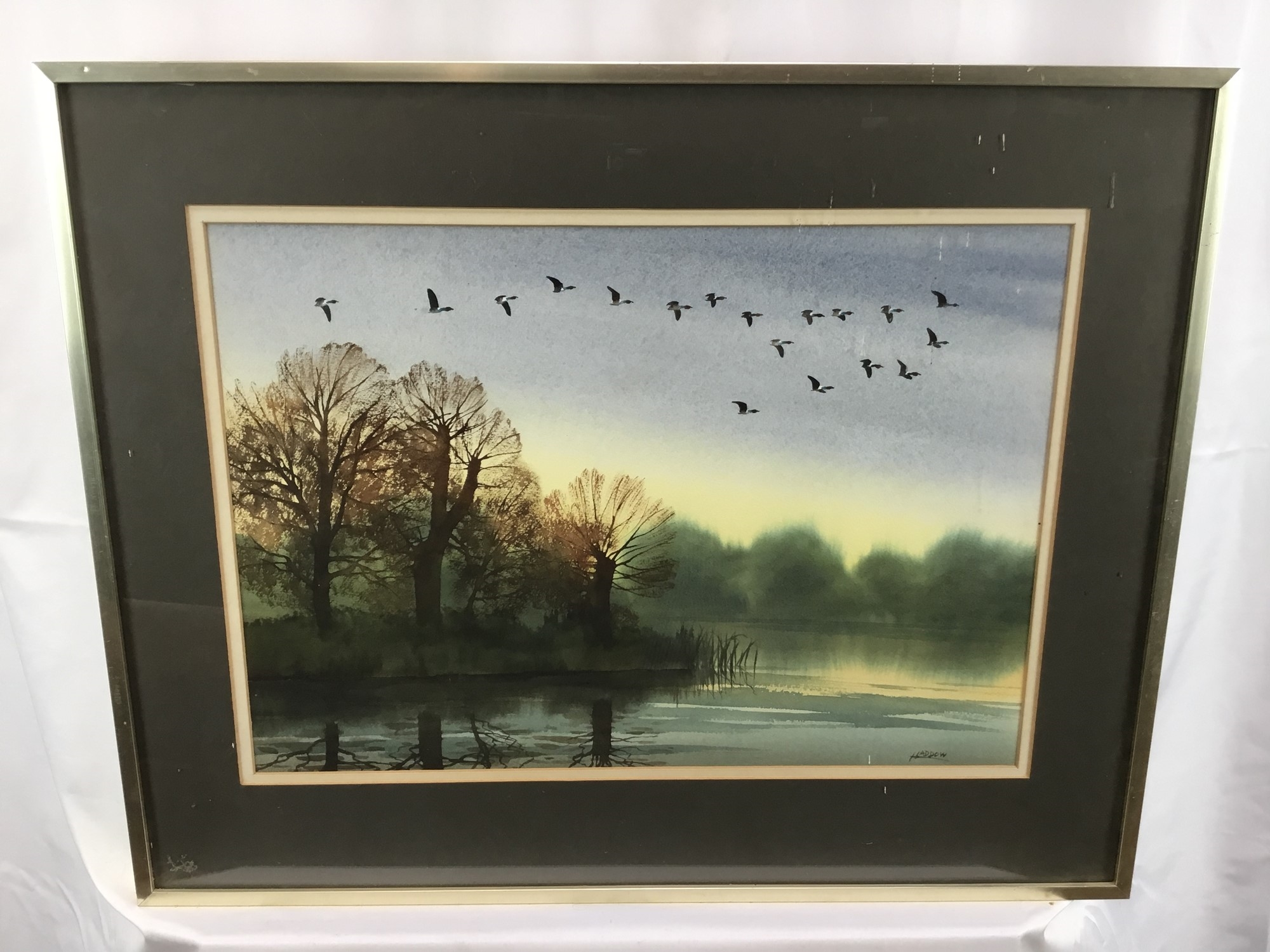Douglas Haddow | lake scenes with birds in flight | MutualArt
