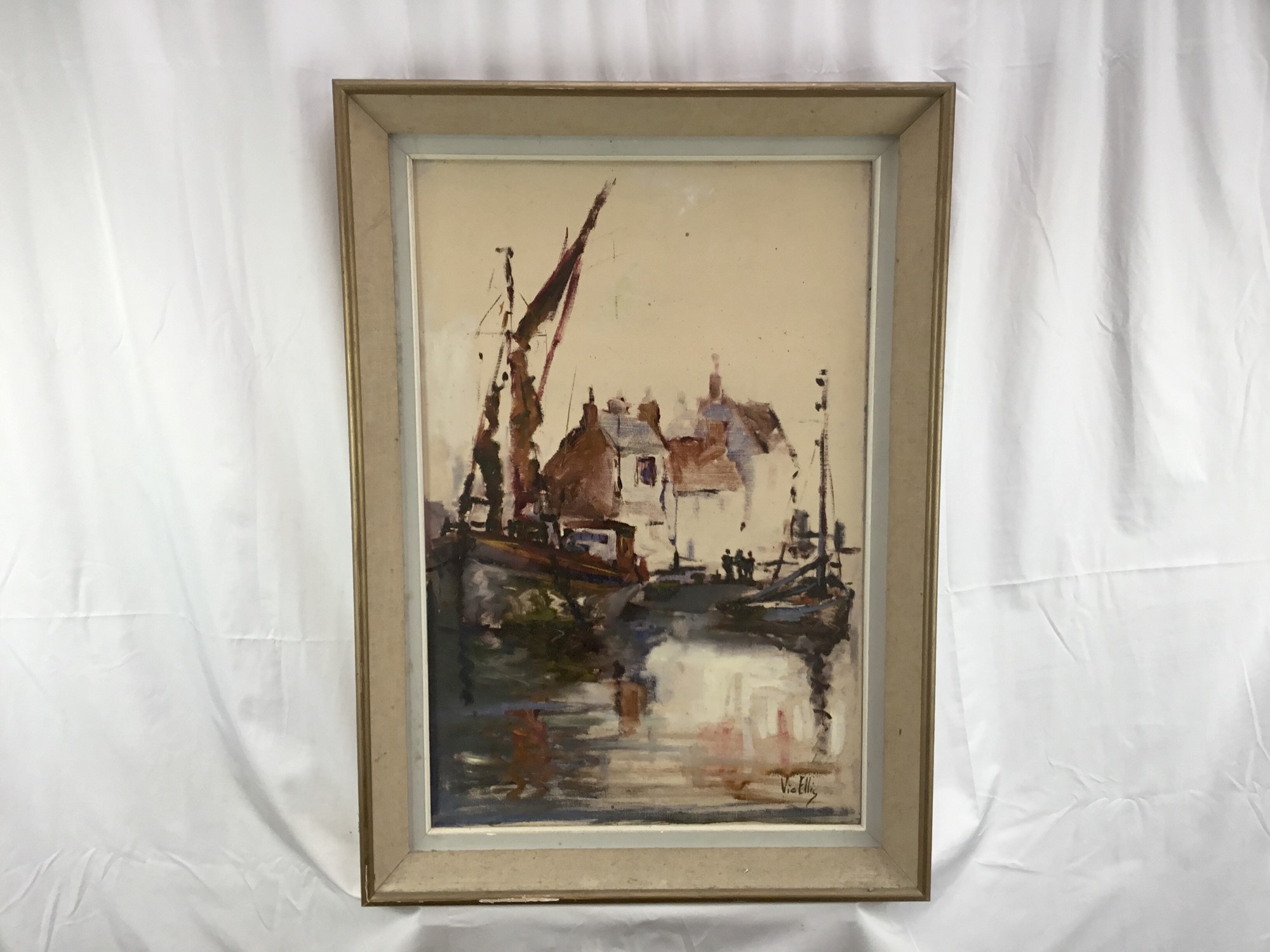 Vic Ellis | Heybridge Basin marine scene (1969) | MutualArt