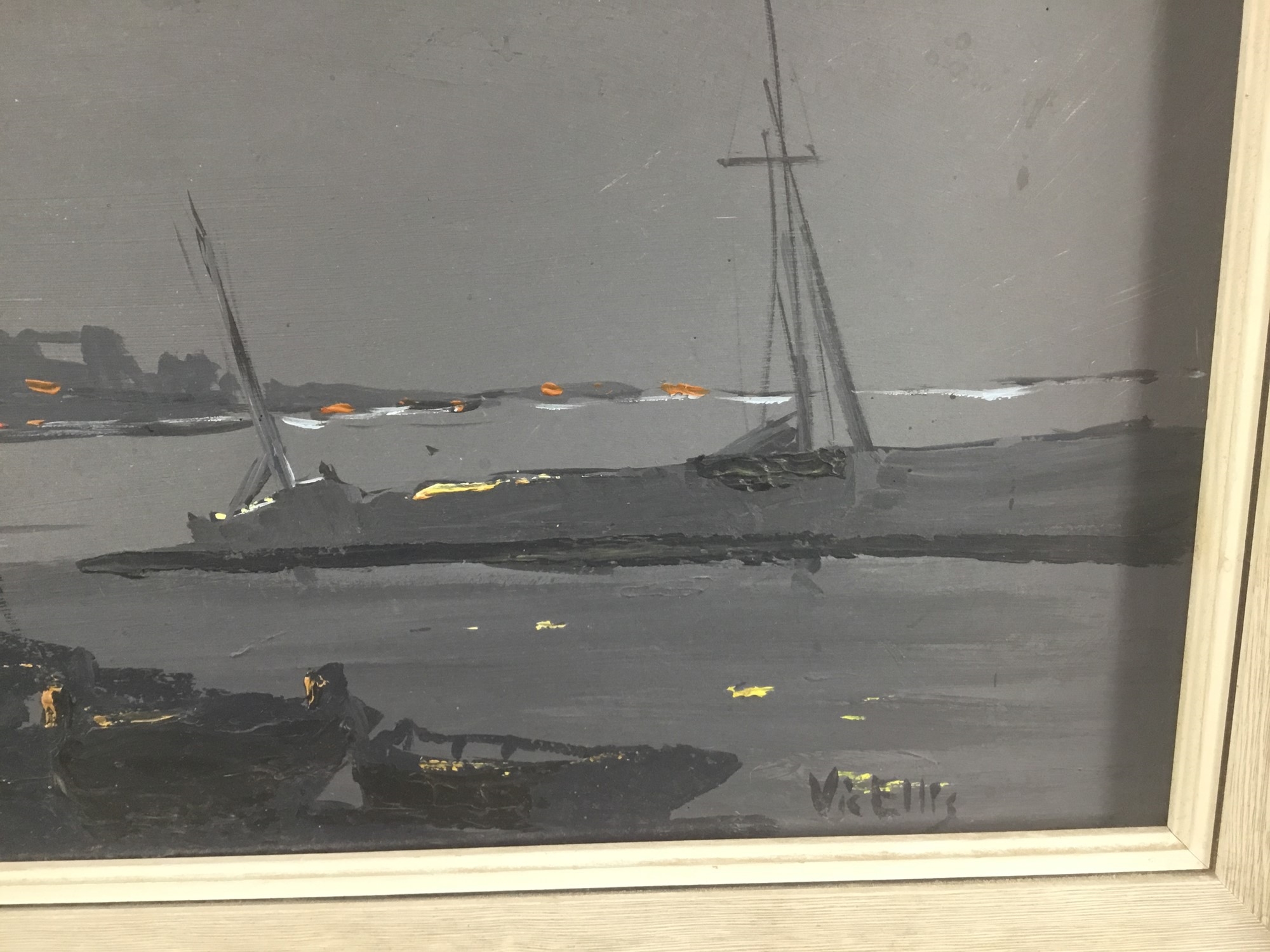 Vic Ellis | Harbour at Night | MutualArt