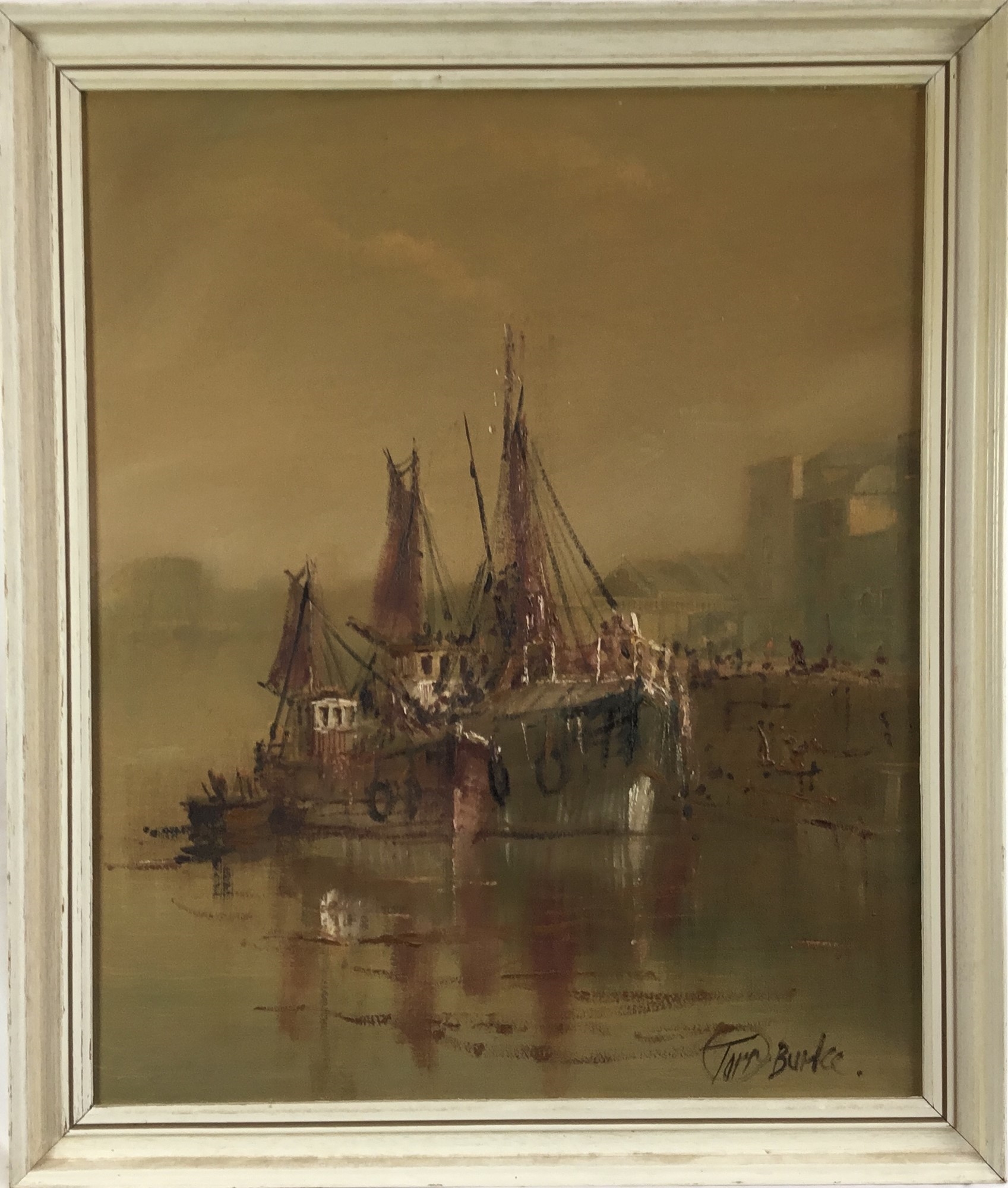 Terry Burke | 2018) oil on canvas fishing boats | MutualArt