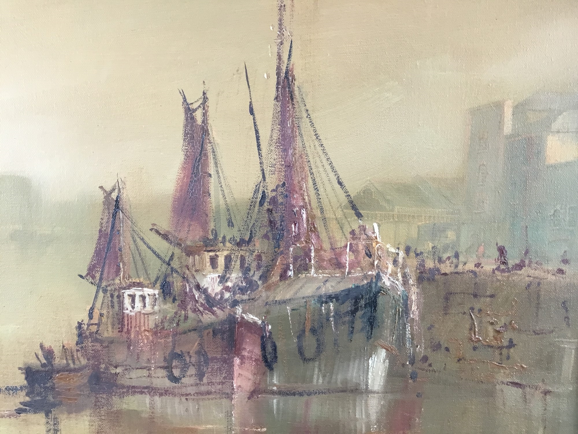 Terry Burke | 2018) oil on canvas fishing boats | MutualArt