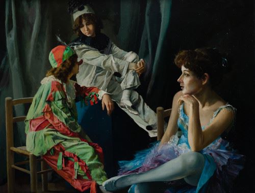 Jose Casanova Lujan | Arlequines y bailarina (1933) | MutualArt