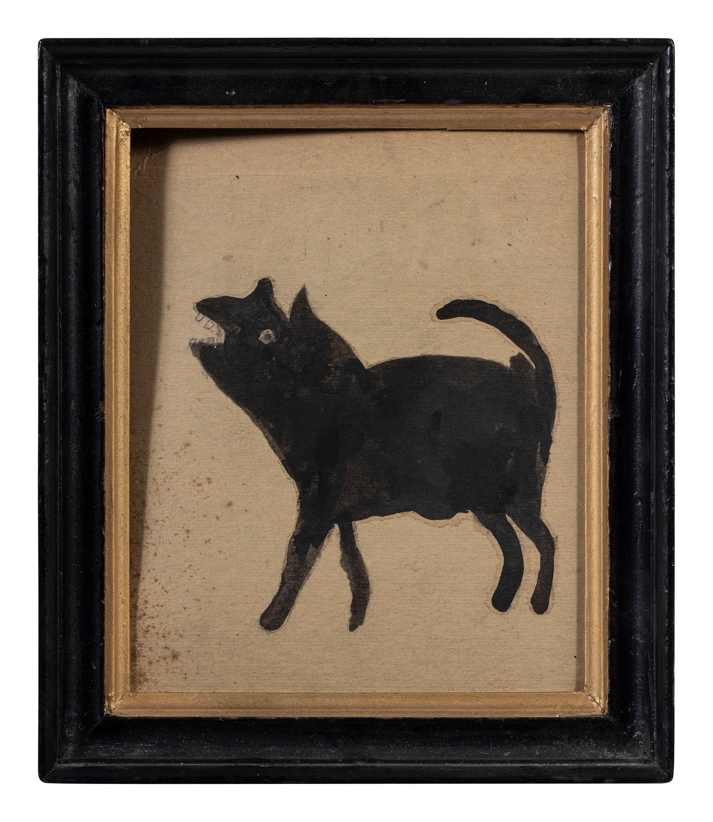 Bill Traylor | HOUSE WITH PEOPLE AND WEATHERVANE | MutualArt