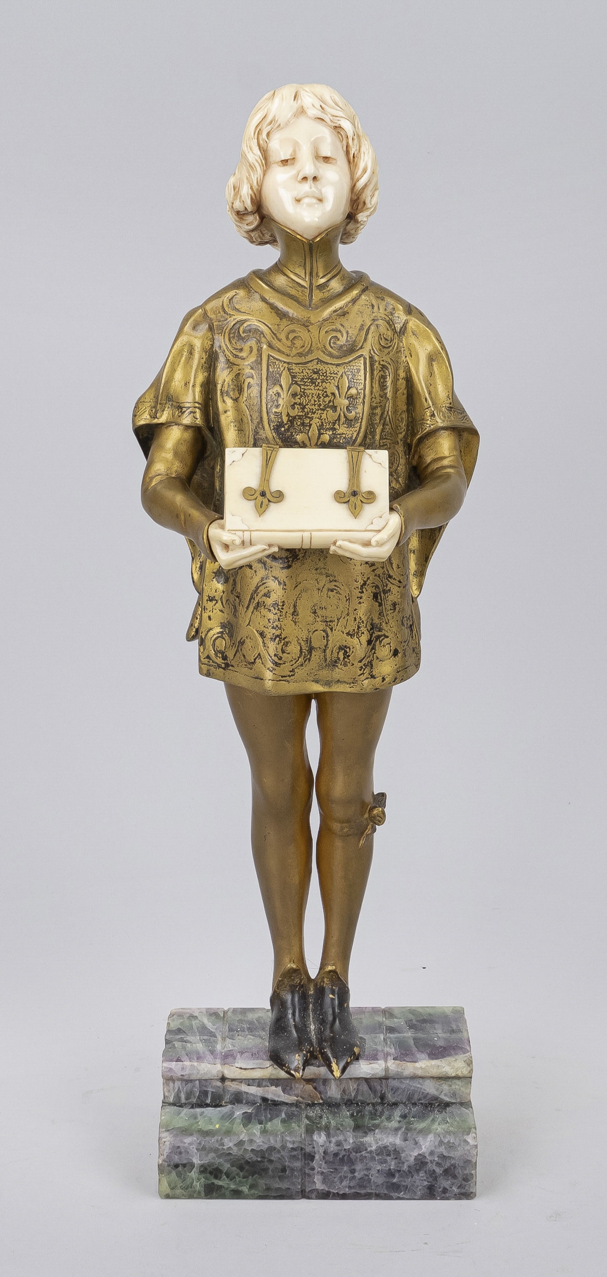 Léon Noel Delagrange | chryselephantine figure ''Le page royal ...