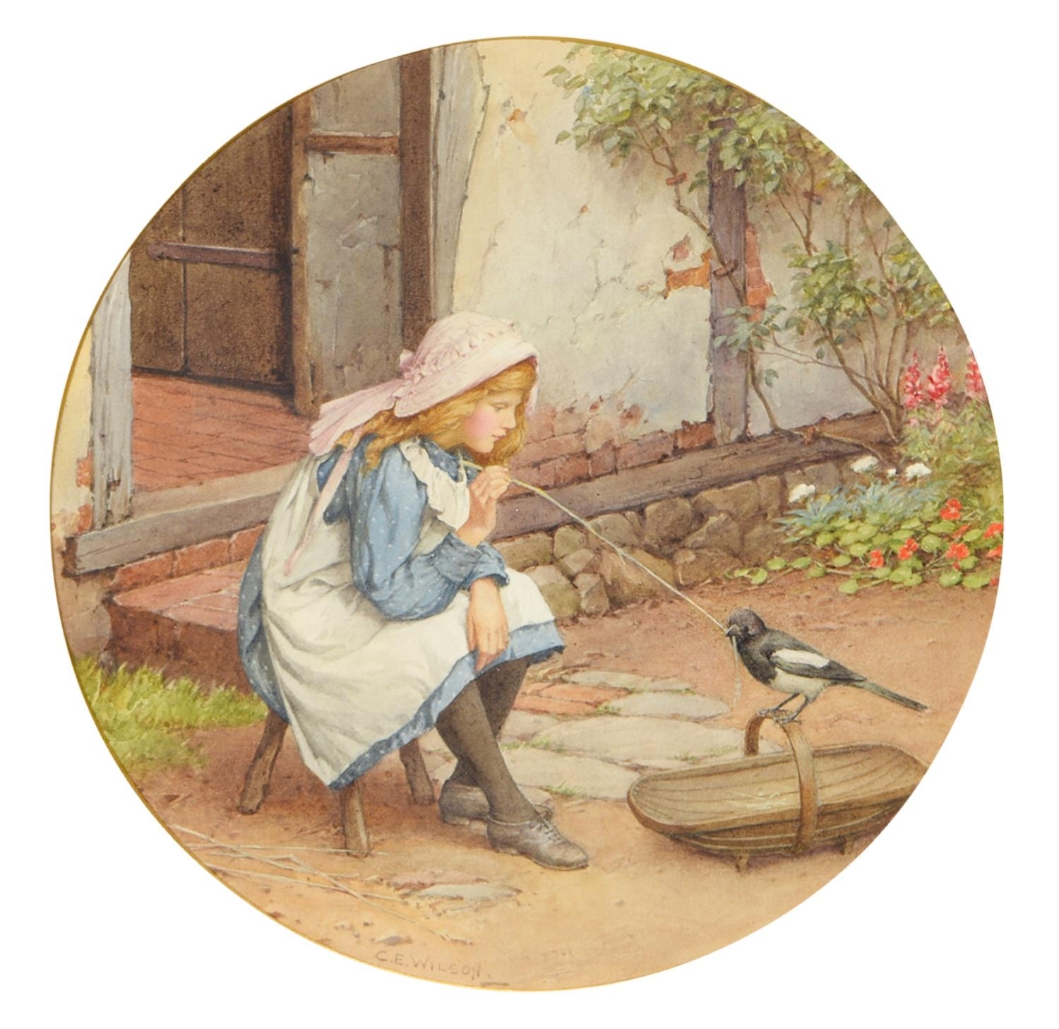 Charles Edward Wilson | - Feeding the Rabbits; Teasing the Magpie, a ...