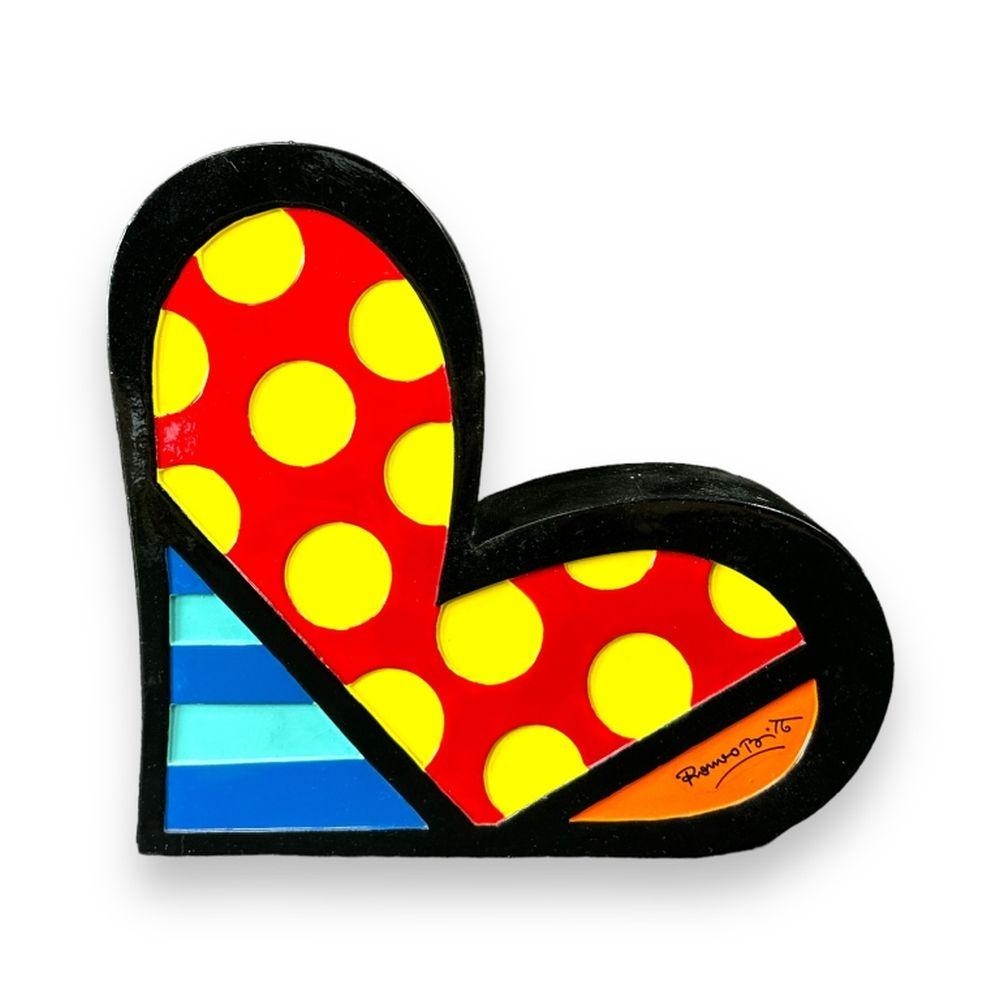 Romero Britto | Romero Britto Heart Form Polystone Money Bank | MutualArt