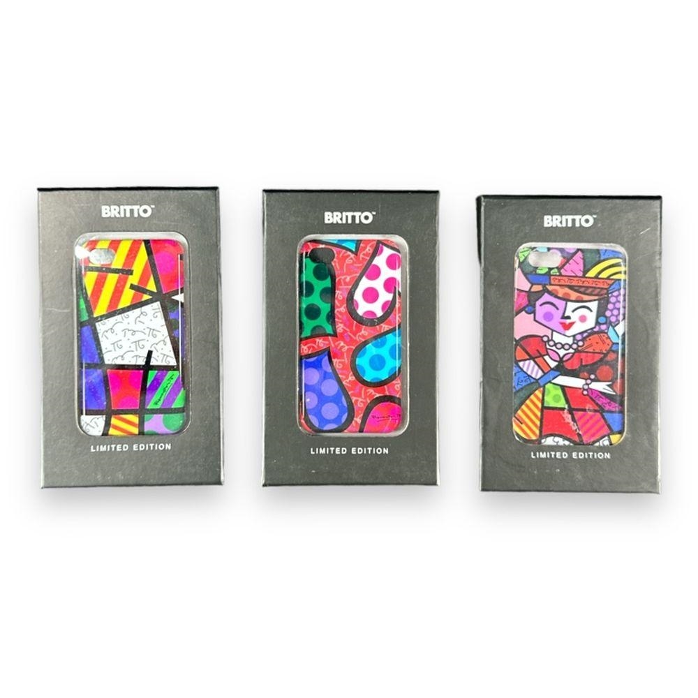 Romero Britto | 3 Romero Britto Limited Edition iPhone 4 Cases | MutualArt