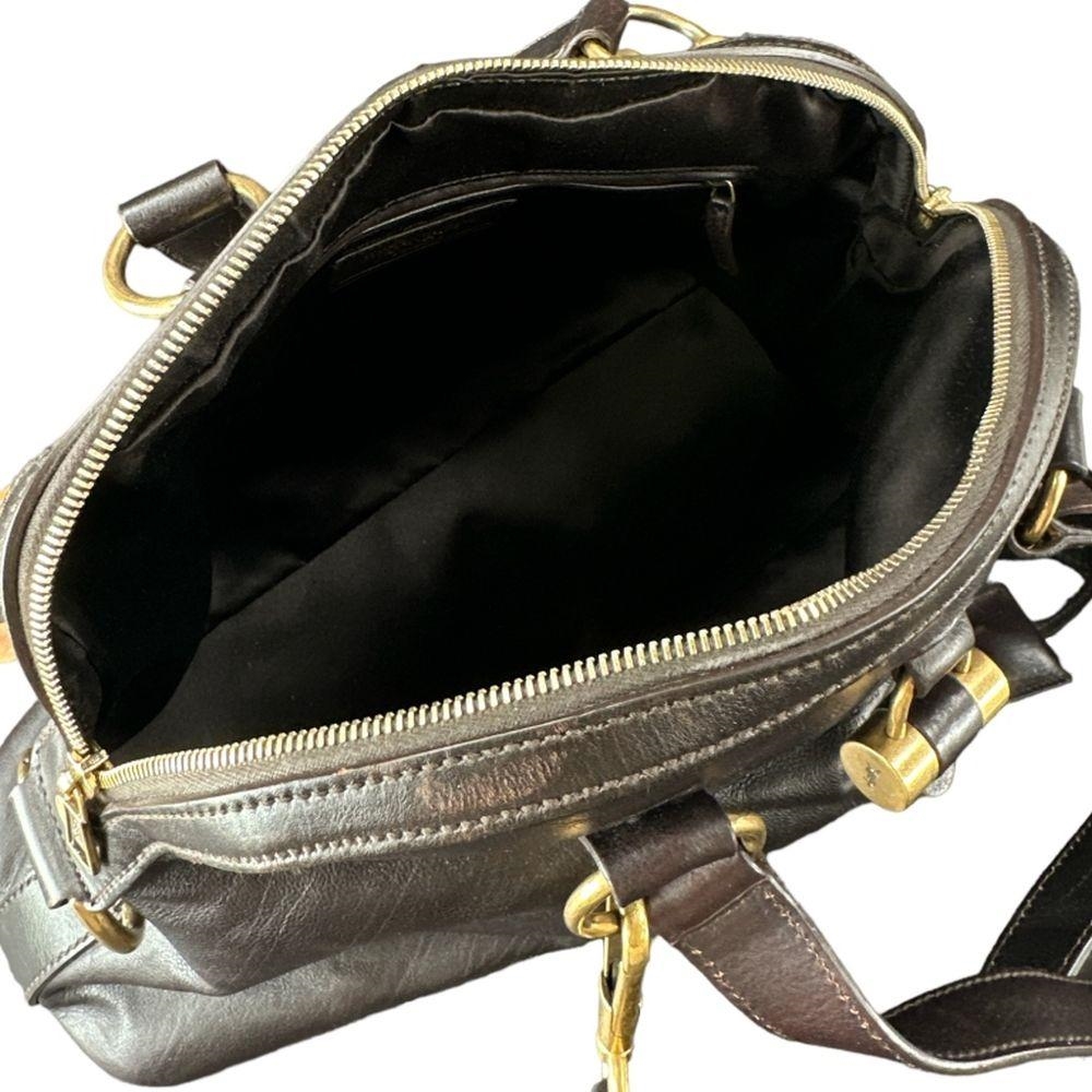 Yves Saint Laurent | Yves Saint Laurent YSL Brown Leather Handbag Purse ...