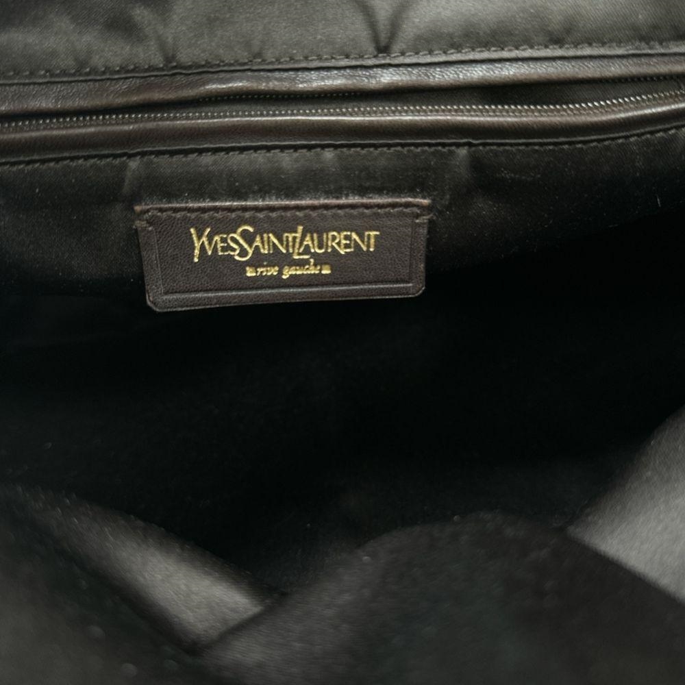 Yves Saint Laurent | Yves Saint Laurent YSL Brown Leather Handbag Purse ...