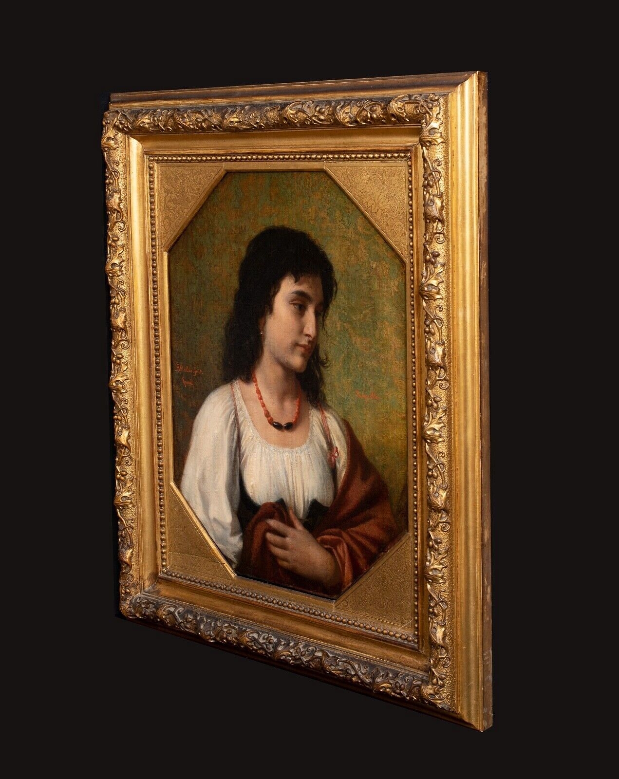 Gustav Muller | PORTRAIT OF A NEAPOLITAN GIRL PASQUETTA OIL PAINTING ...