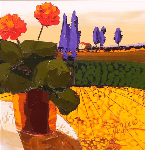 Munro | FLOWER STILL LIFE IN A LANDSCAPE | MutualArt