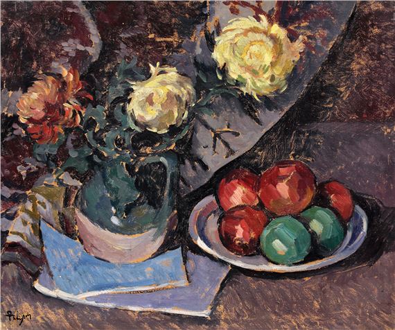 Ion Theodorescu Sion | Still Life with Chrysanthemums and Apples | MutualArt