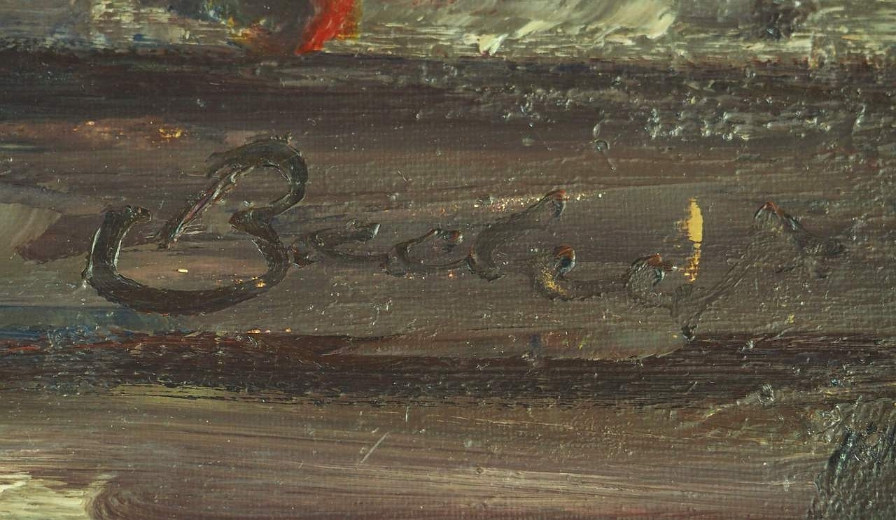 Hans Becker | Altstadtkulisse mit Personenstaffage vor ...