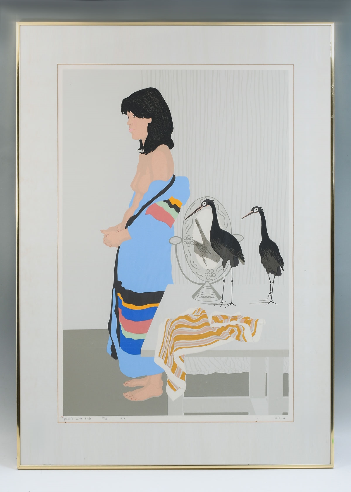 Phyllis Sloane | Jeanette with Birds (1978) | MutualArt
