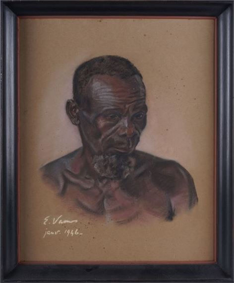 Erna Vamos | Portrait of a man (1954) | MutualArt