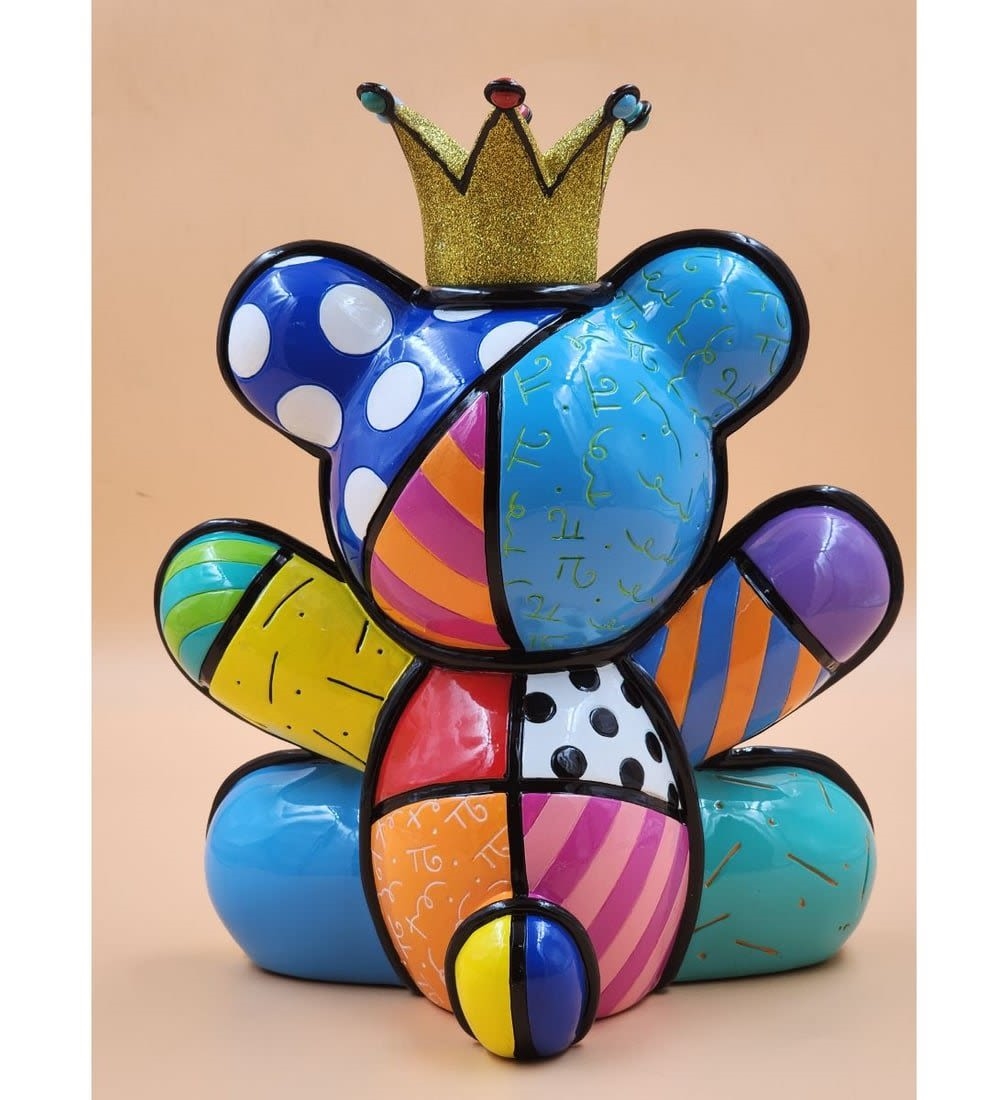Romero Britto | Romero Britto Royal Bear Sculpture With COA & Original ...