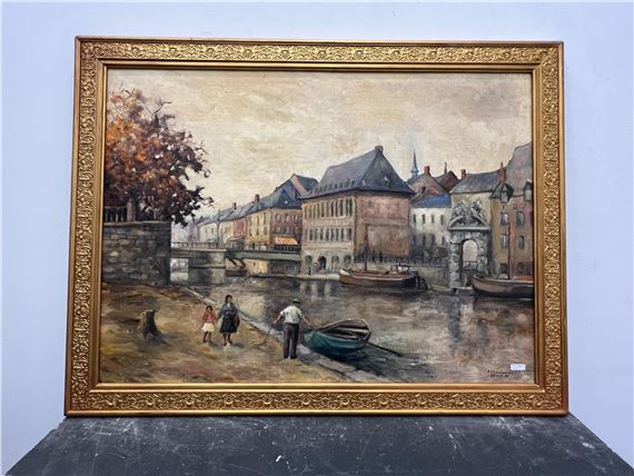 Pol Duruisseau | Bord de Sambre animé | MutualArt