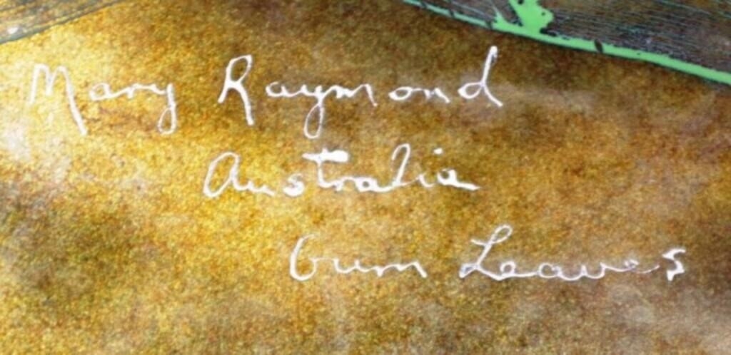 Mary Raymond | Mary Raymond Australian enamel gum leaf | MutualArt