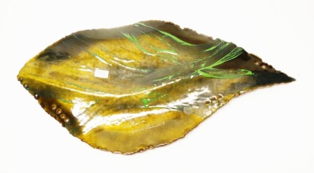 Mary Raymond | Mary Raymond Australian enamel gum leaf | MutualArt