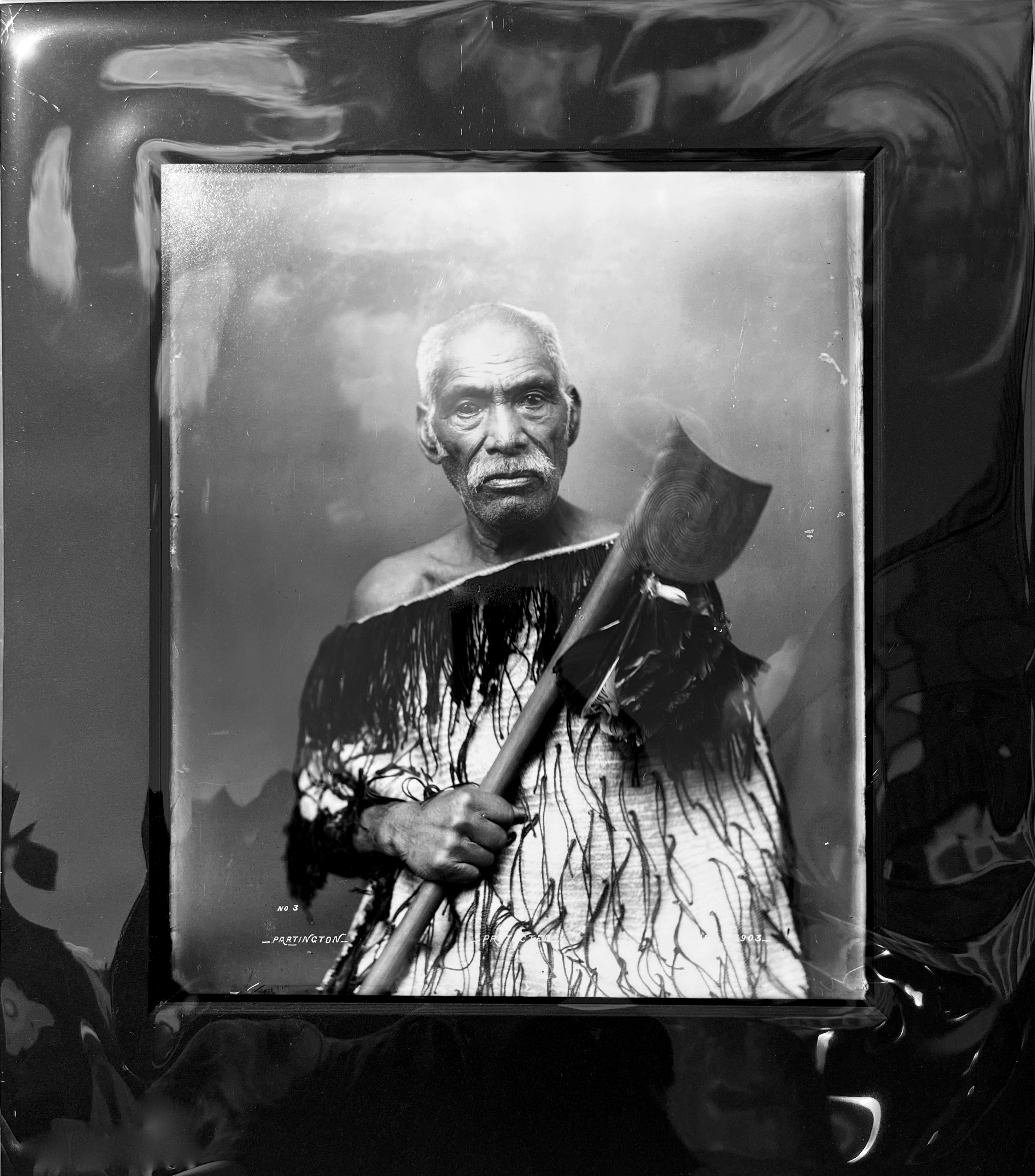 William Henry Thomas Partington | Maori man wearing korowai and ...