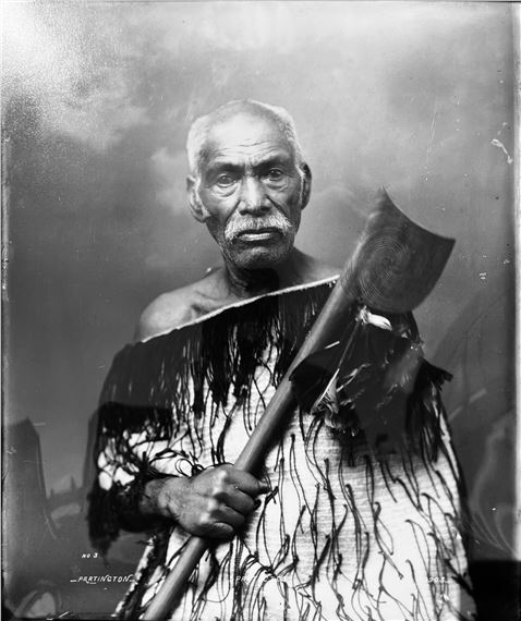 William Henry Thomas Partington | Maori man wearing korowai and ...