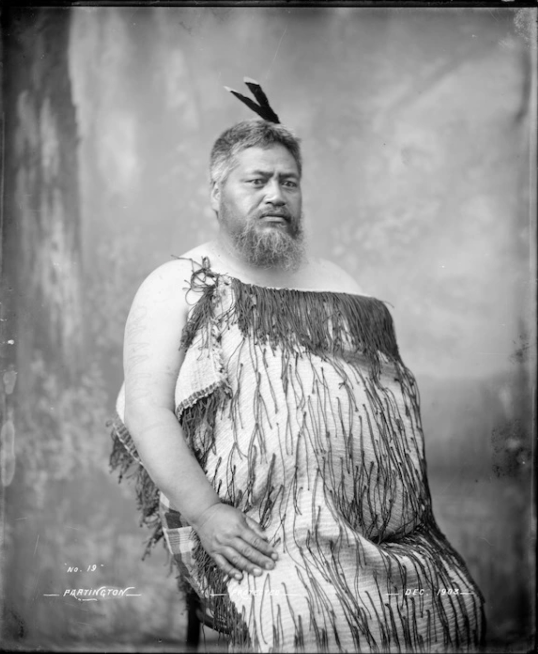 William Henry Thomas Partington | Maori Tane Wearing Korowai | MutualArt