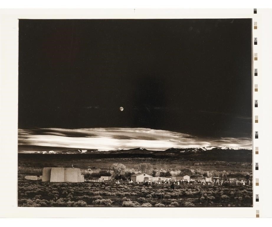 Ansel Adams | Moonrise Over Hernandez New Mexico (1944) | MutualArt