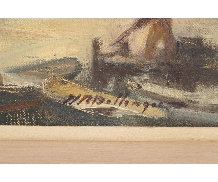 Harry Russell Ballinger | Two-masted schooner on a cloudy day | MutualArt