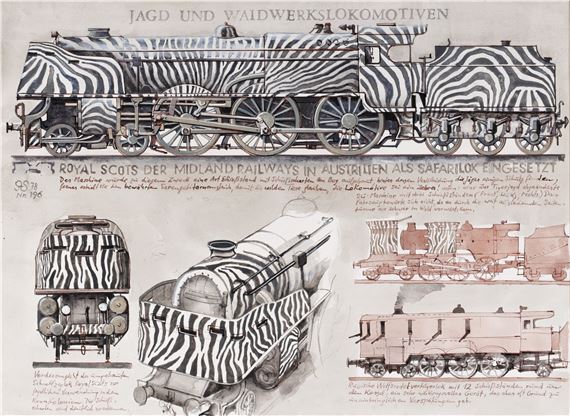 Siegfried Strasser | Jagd und Waidwerkslokomotiven, monogrammiert ...
