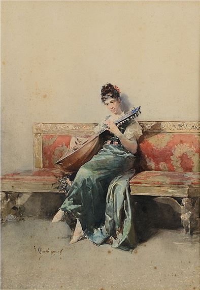 Gustavo Simoni | Music Lessons (1878) | MutualArt